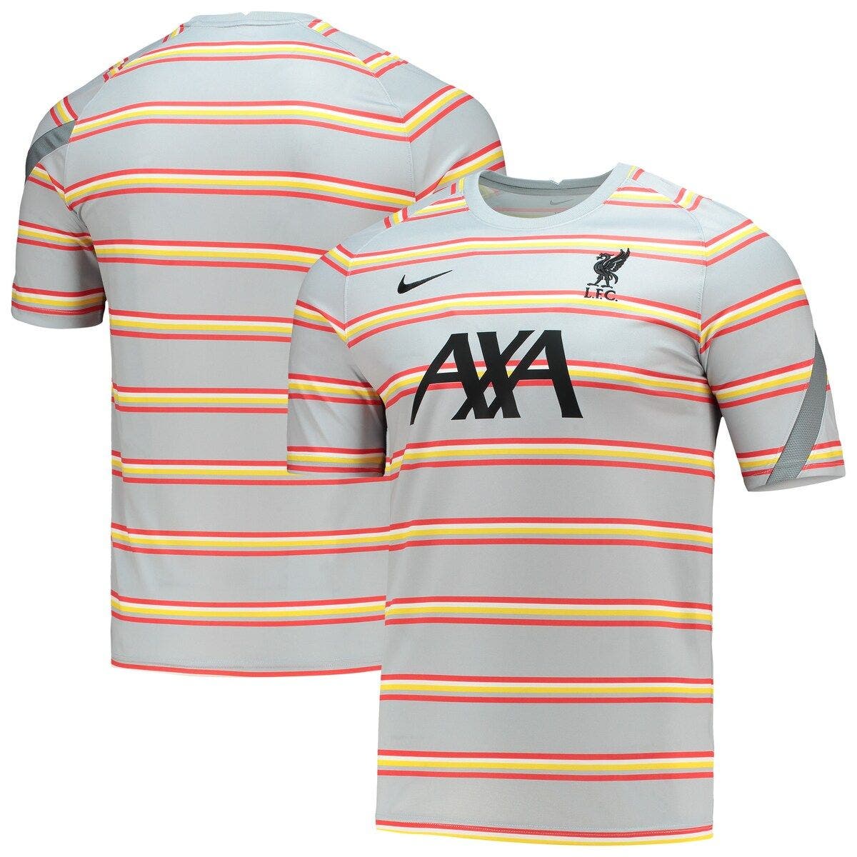 Nike Men's Nike Gray Liverpool 2021/22 Pre-Match Performance Raglan Top ...