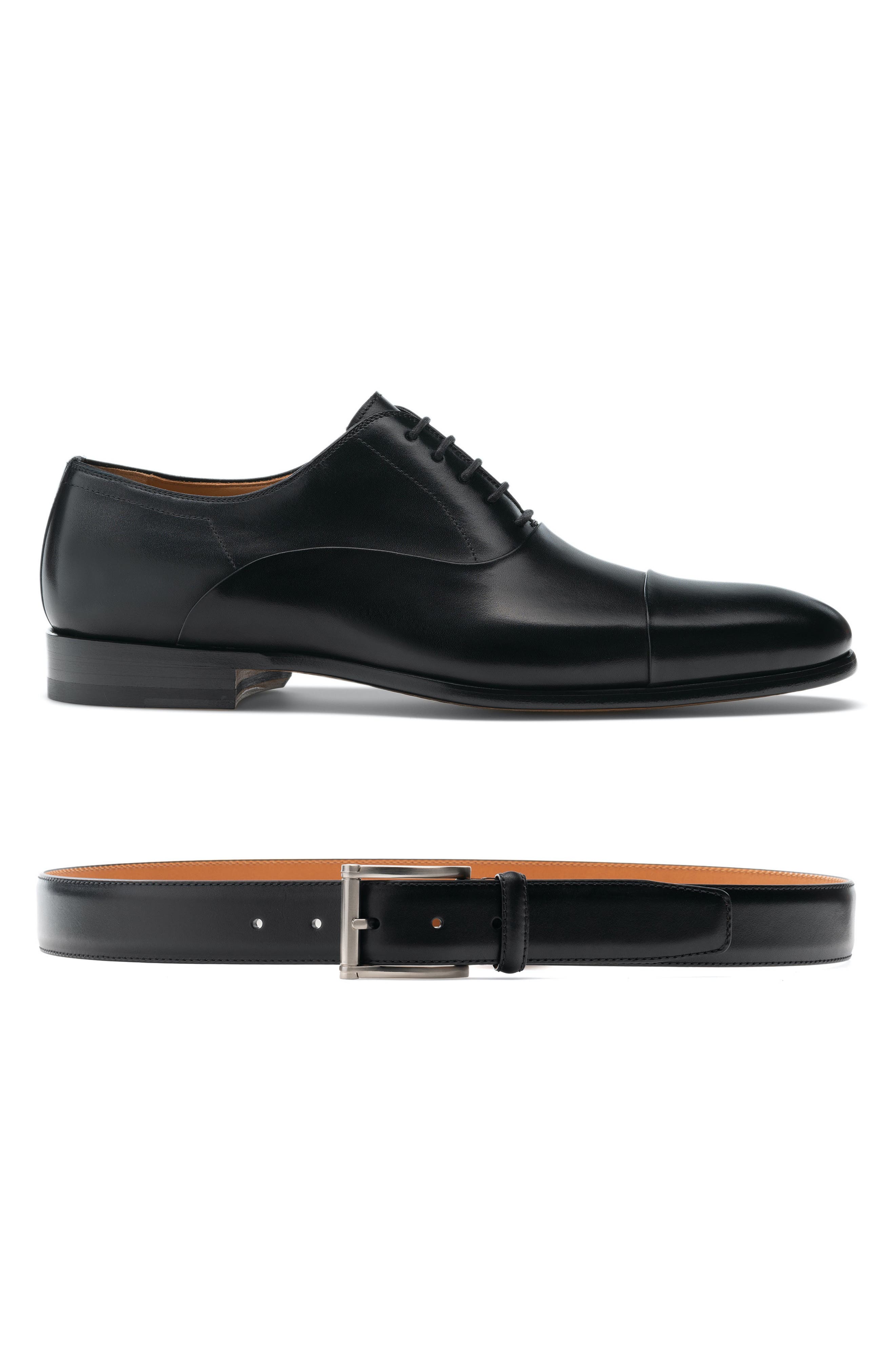 Magnanni Carbon Leather Belt | Nordstrom