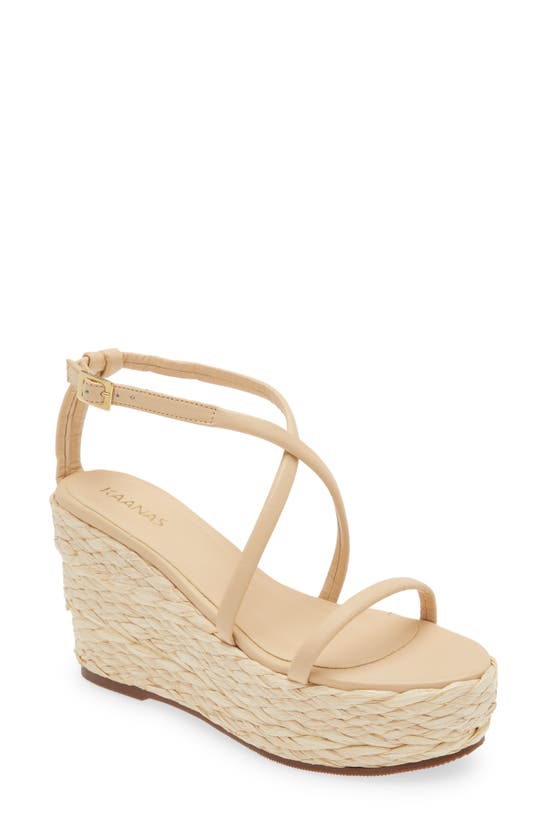 Kaanas Colon Espadrille Wedge Sandal In Vanilla | ModeSens