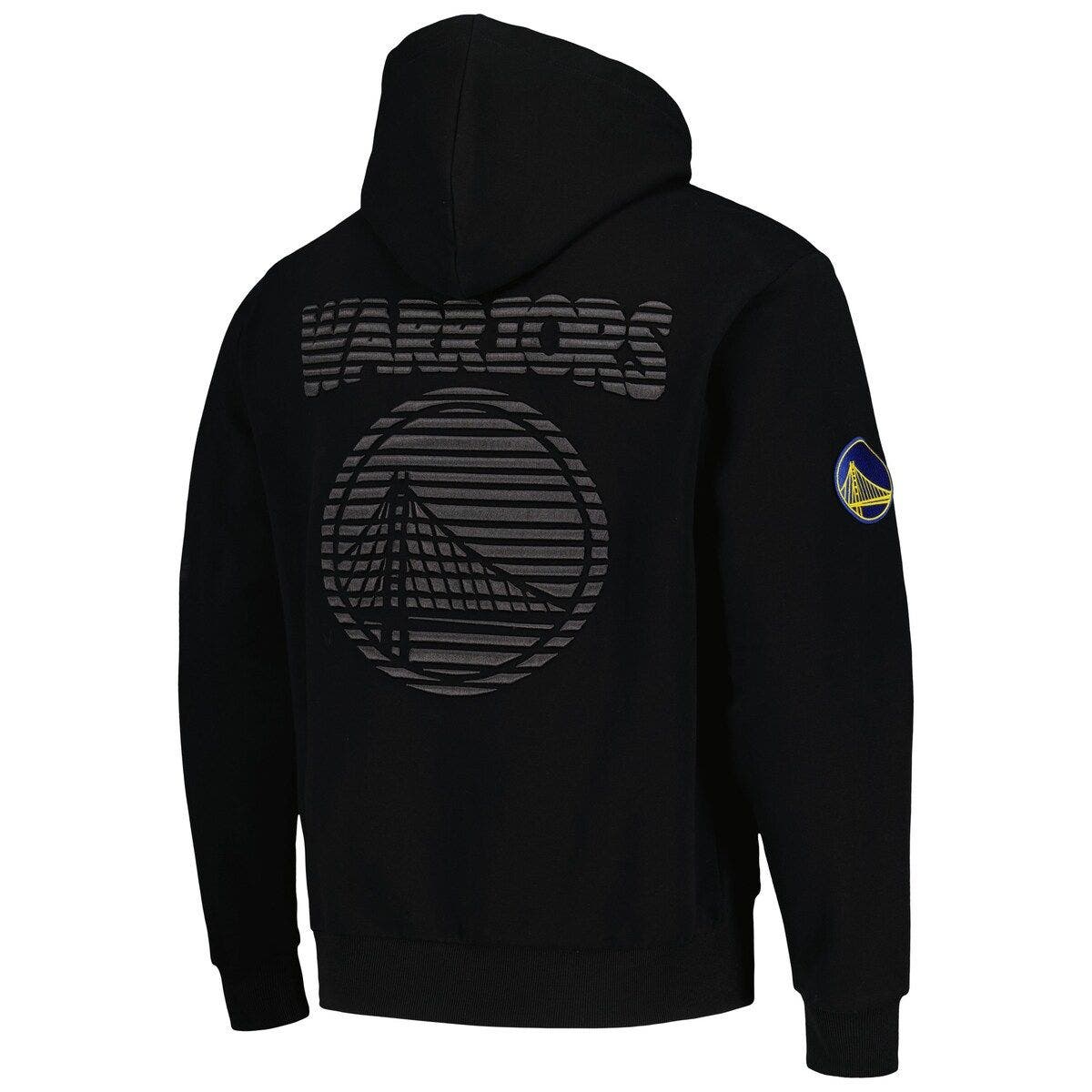 FISLL Men's FISLL Black Golden State Warriors Sliced Logo Pullover ...