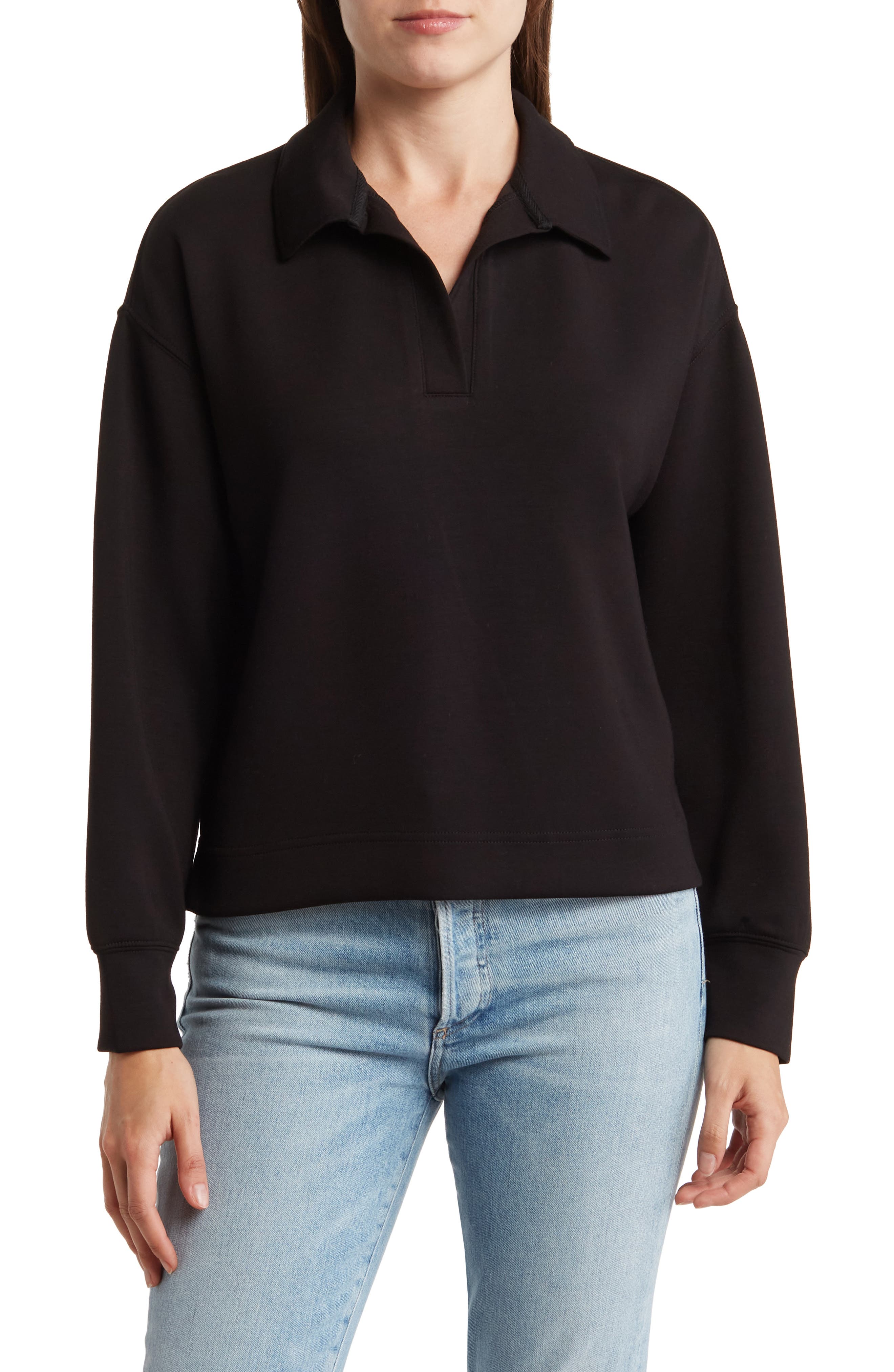 INDUSTRY REPUBLIC CLOTHING Collared Scuba Sweater | Nordstromrack
