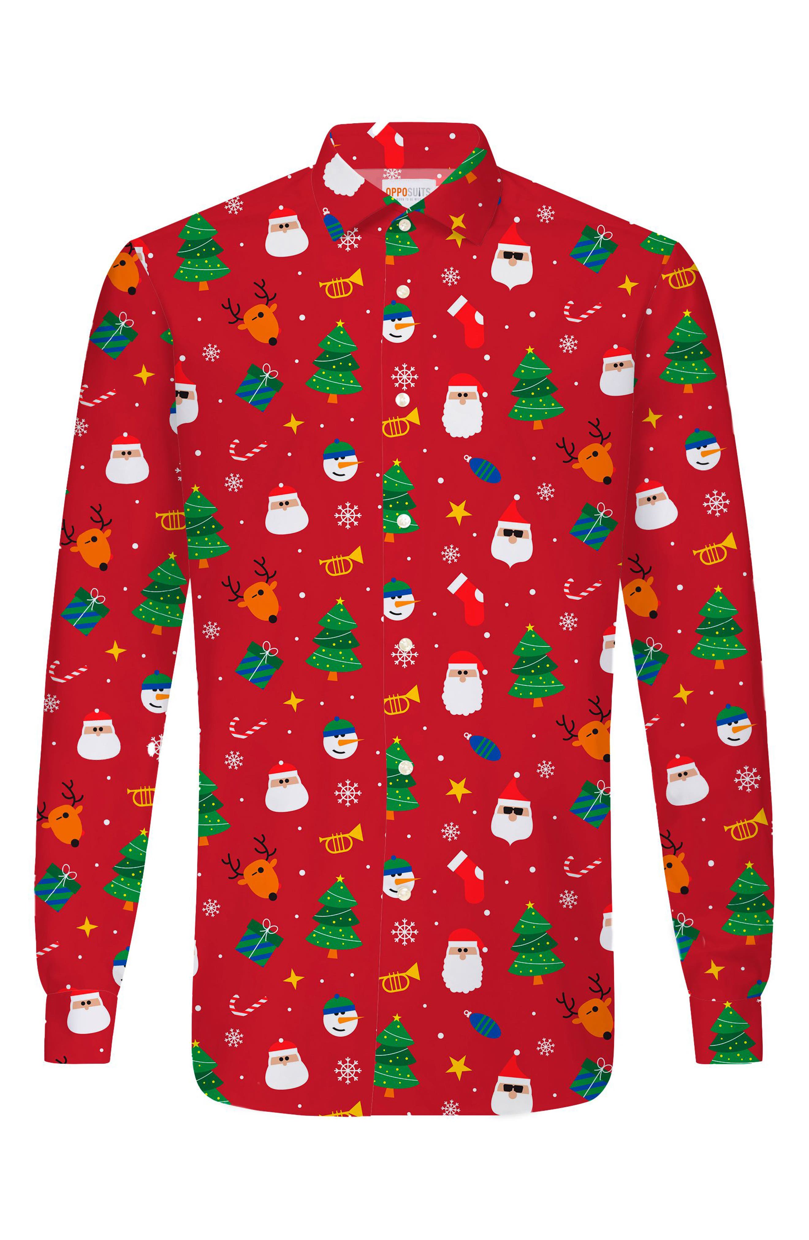 OppoSuits Festivity Christmas Trim Fit Button-Up Shirt | Nordstrom