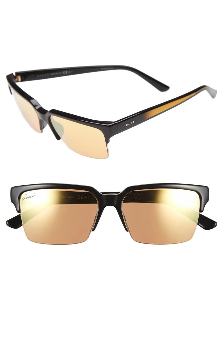 Gucci 54mm Rimless Mirrored Sunglasses Nordstrom