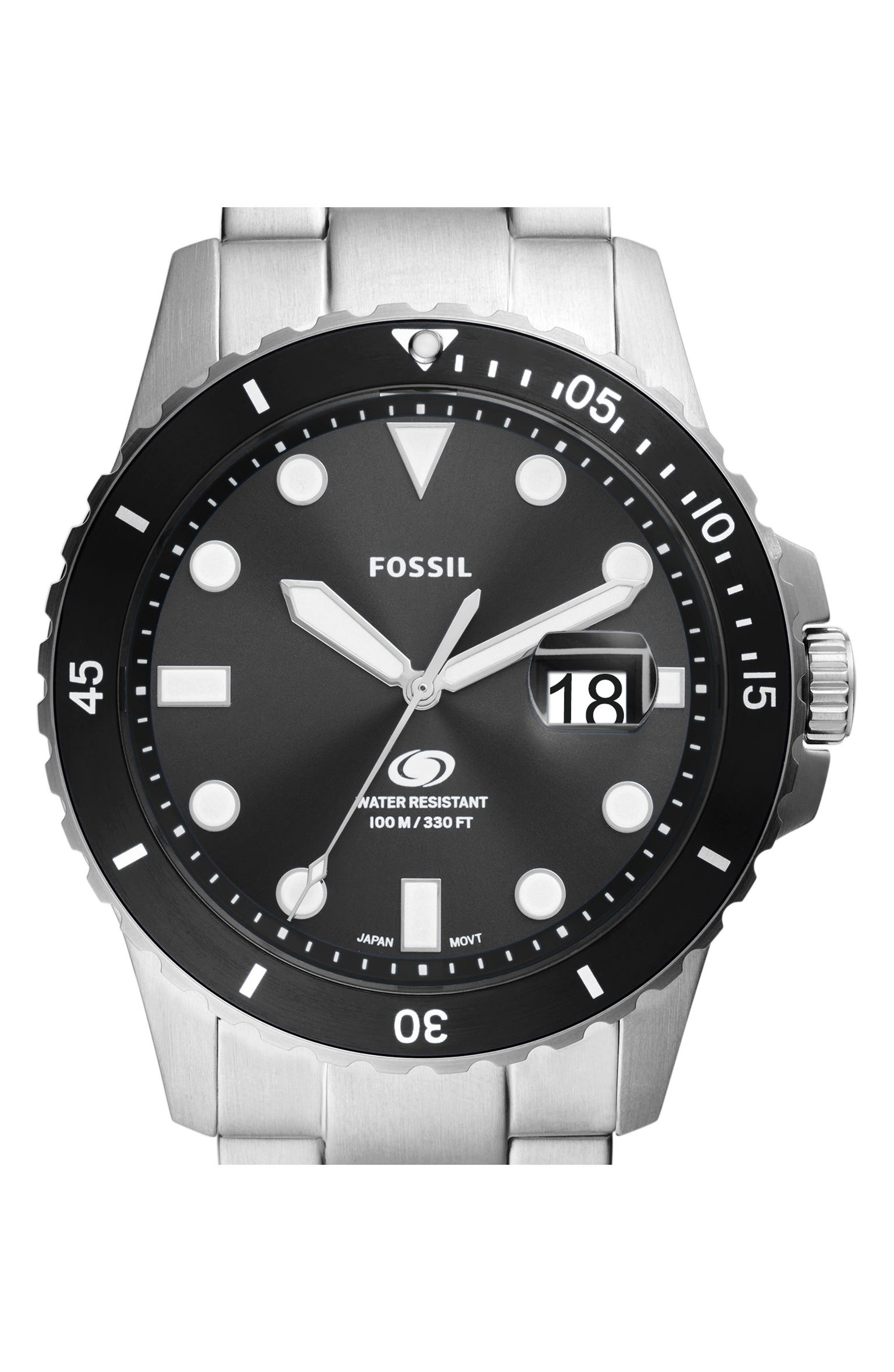Fossil Blue Dive Bracelet Watch, 42mm | Nordstrom