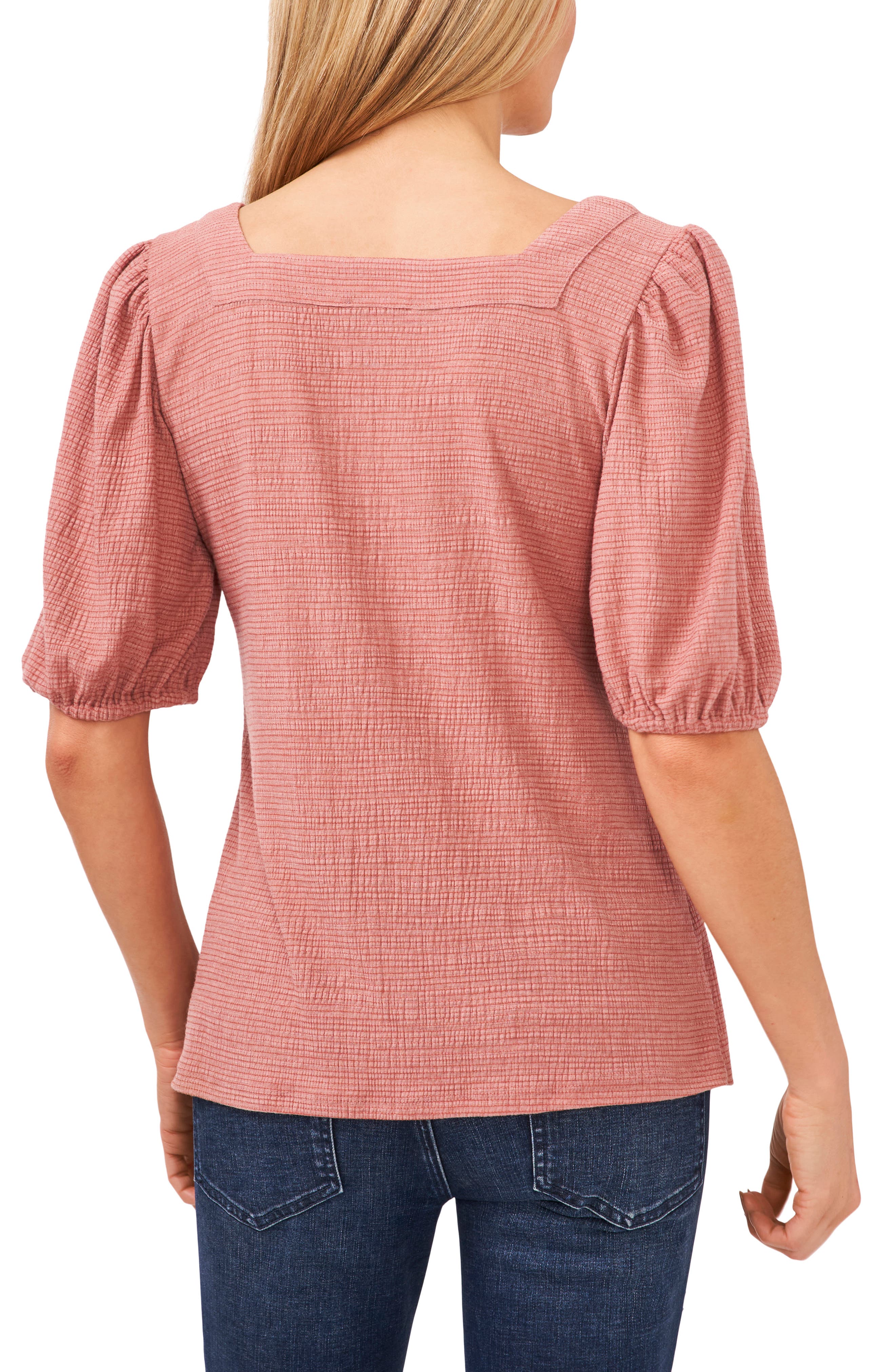 CeCe Puff Sleeve Square Neck Top | Nordstrom