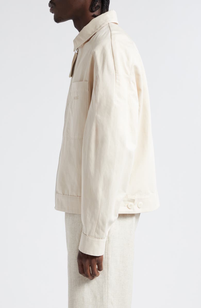 Jacquemus Le Blouson Linu Boxy Cotton & Linen Workwear Jacket | Nordstrom