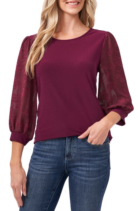 Womens Burgundy Tops Nordstrom