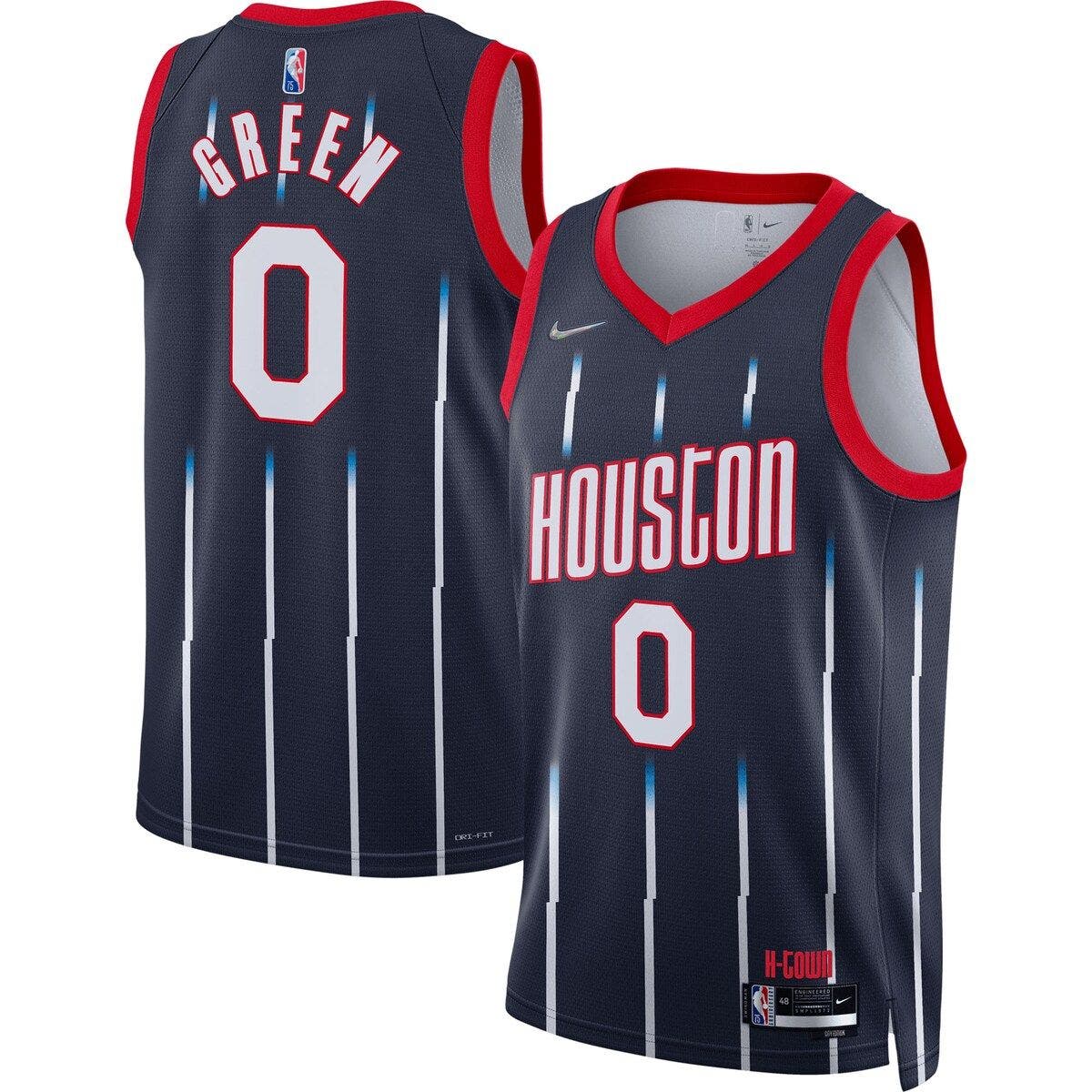 Nike Men's Nike Jalen Green Navy Houston Rockets 2021/22 Swingman ...