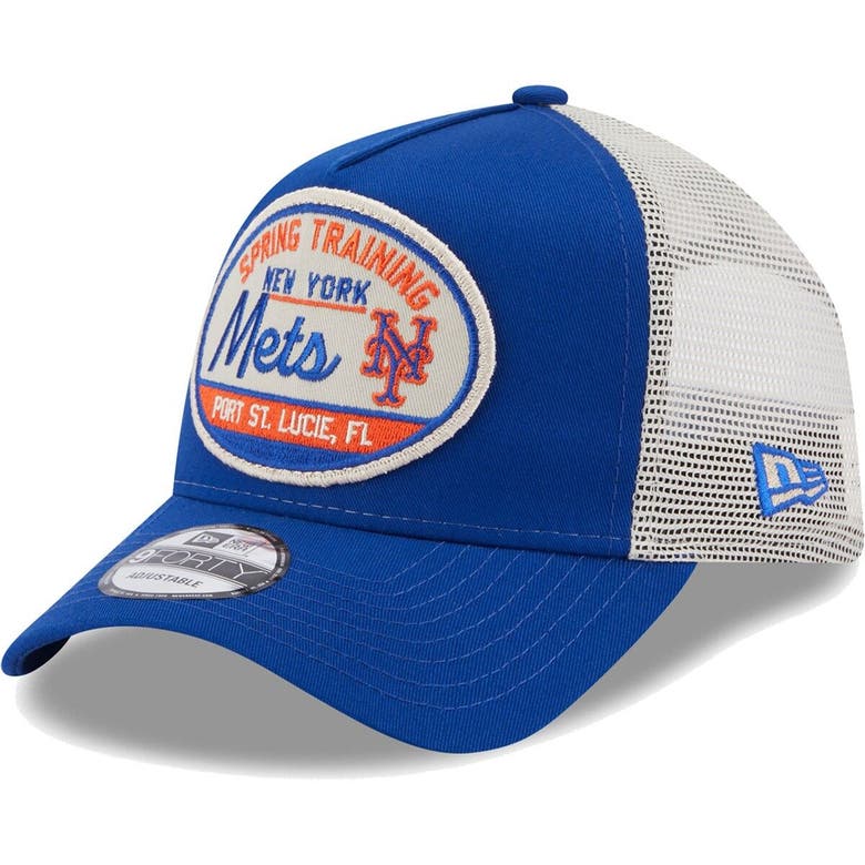 New Era Blue New York Mets 2023 Spring Training Patch A-frame Trucker ...