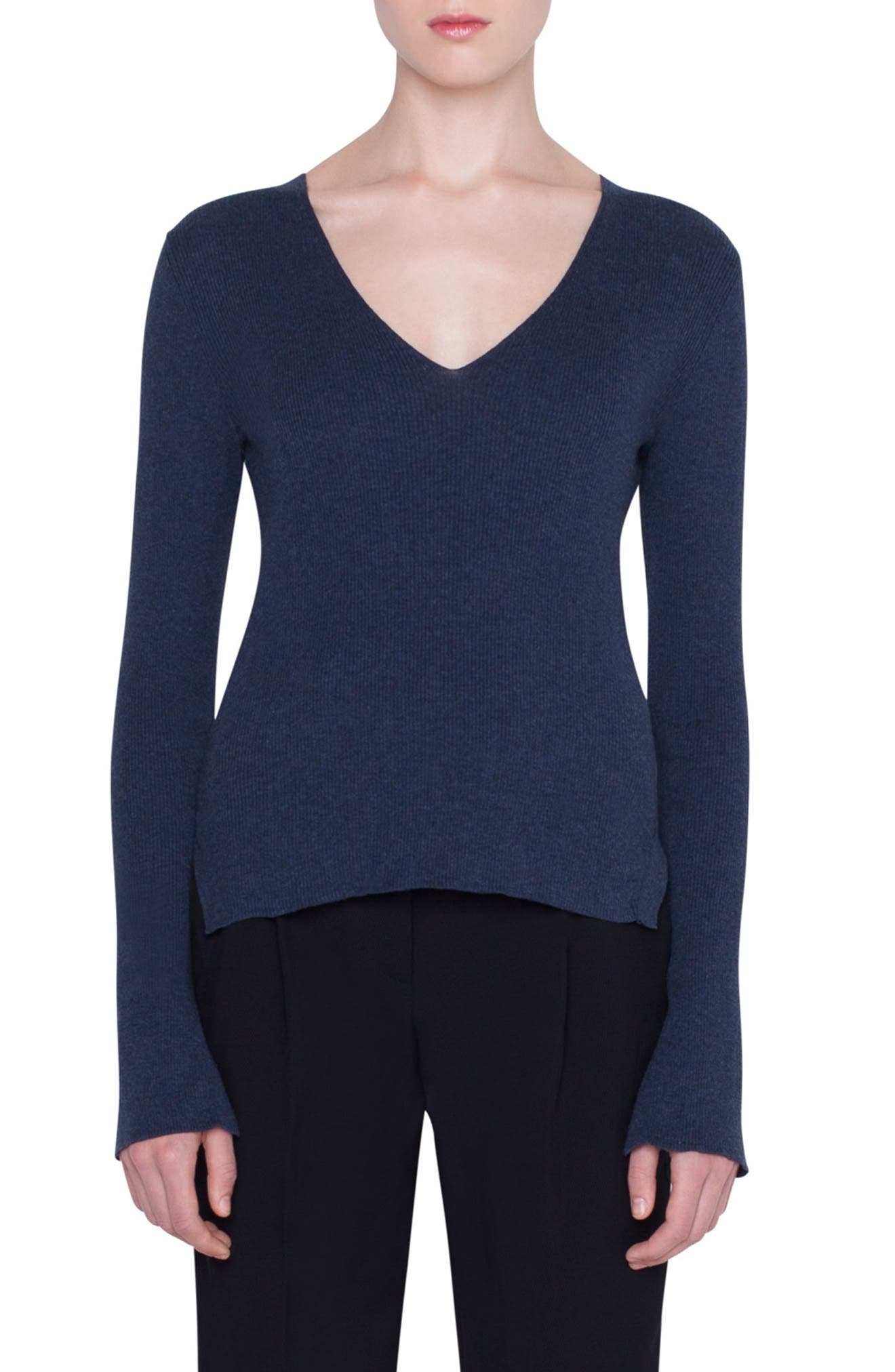 Akris punto Wool Split Cuff Sweater | Nordstrom