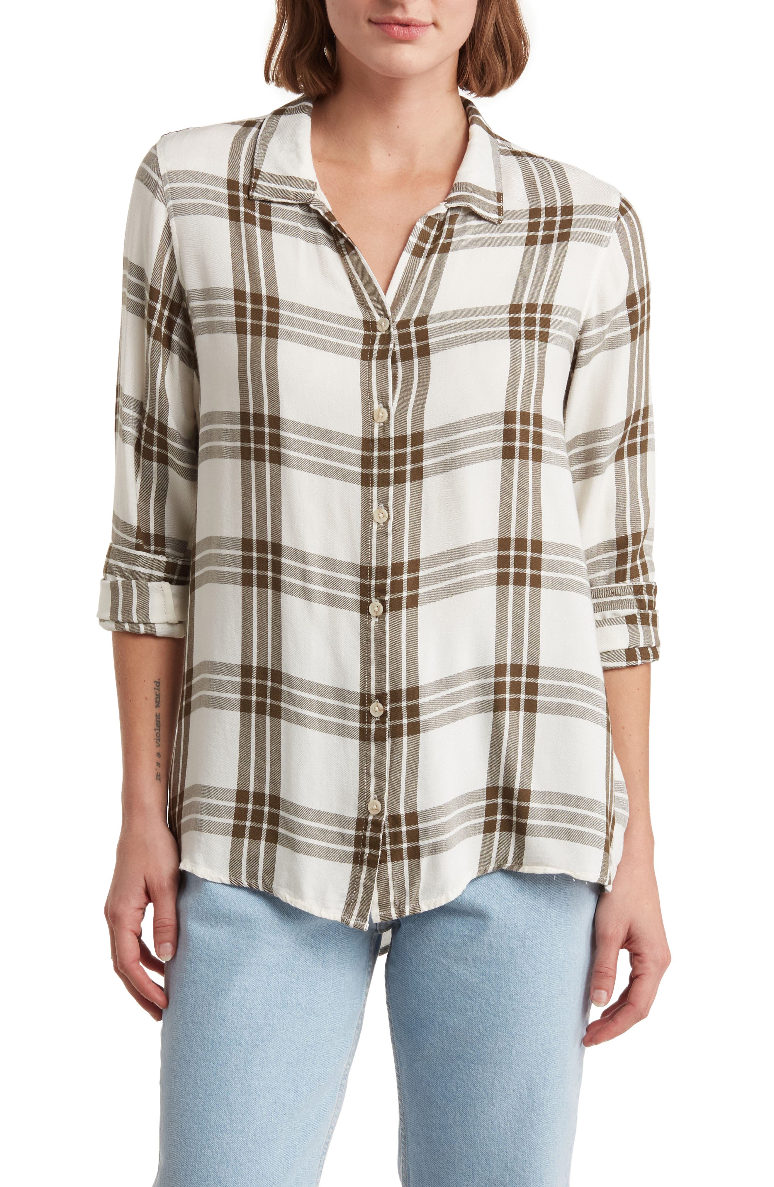 Thread & Supply Abigail Plaid Button-Up Top | Nordstromrack