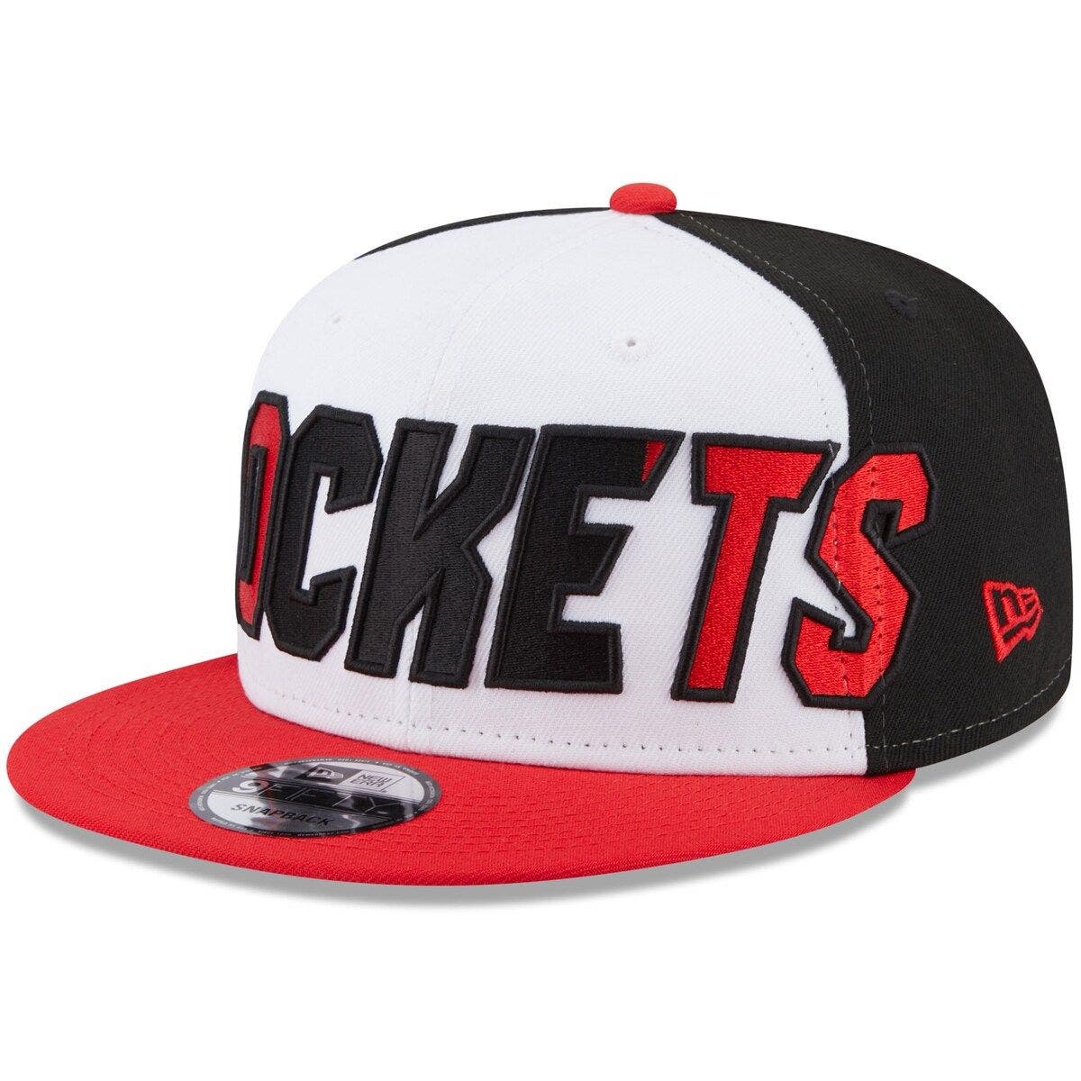 New Era Men's New Era White/Red Houston Rockets Back Half 9FIFTY ...
