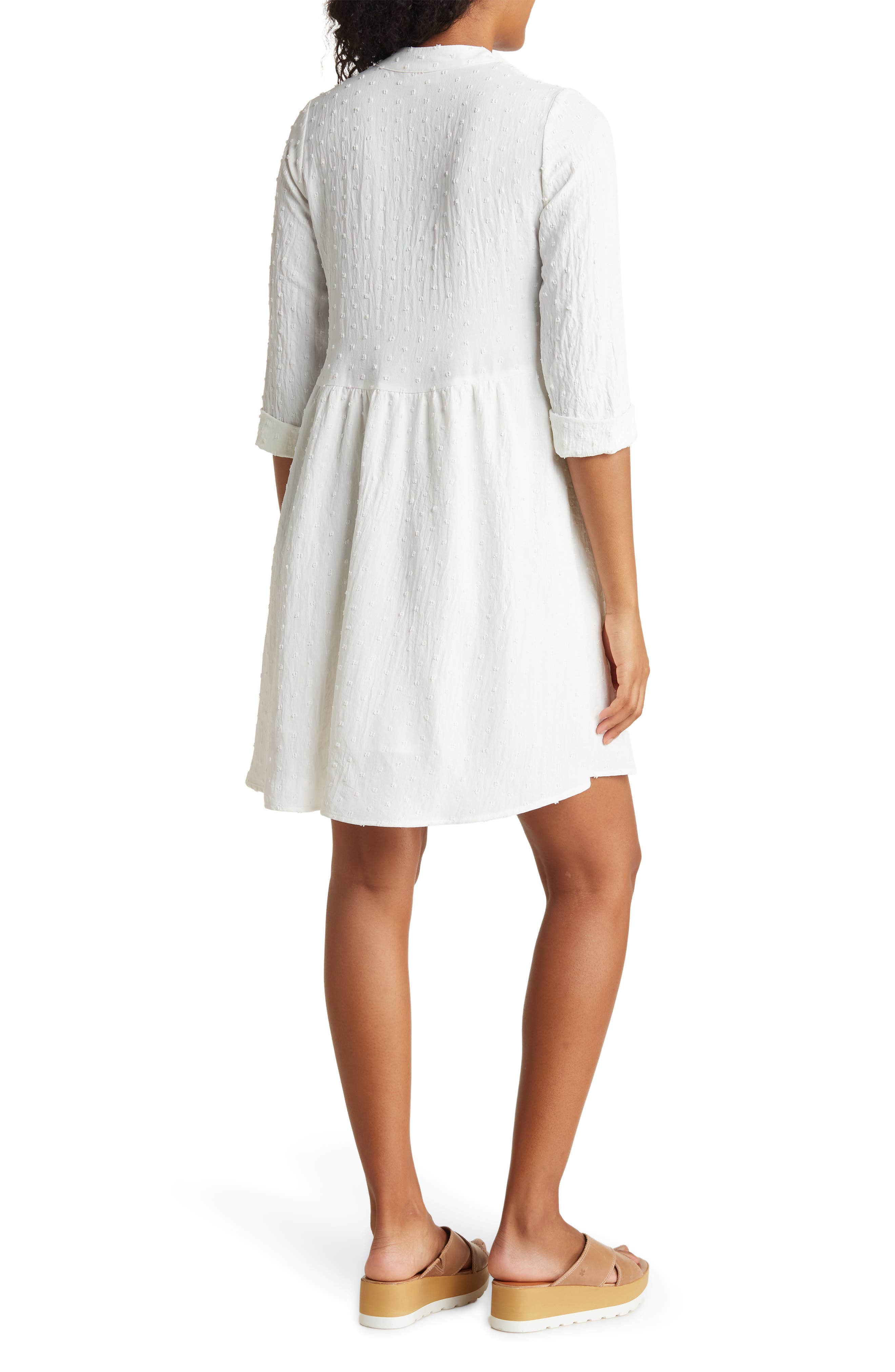 52SEVEN Band Collar 3/4 Sleeve Dress | Nordstromrack