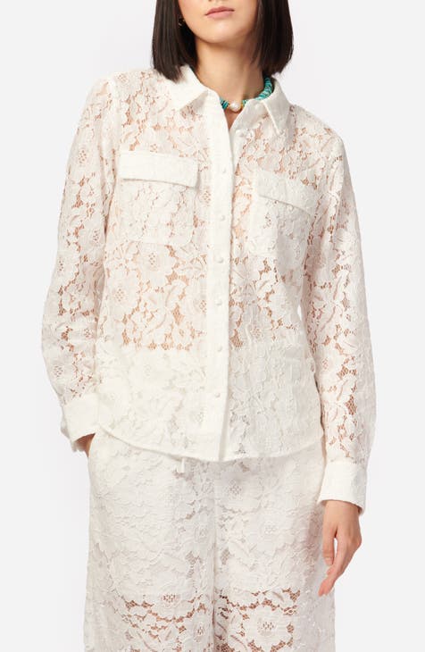 Women's Lace Button Up Tops | Nordstrom