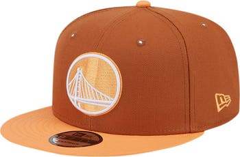 New Era Men's New Era Brown/Orange Golden State Warriors 2-Tone Color Pack 9FIFTY Snapback Hat ...