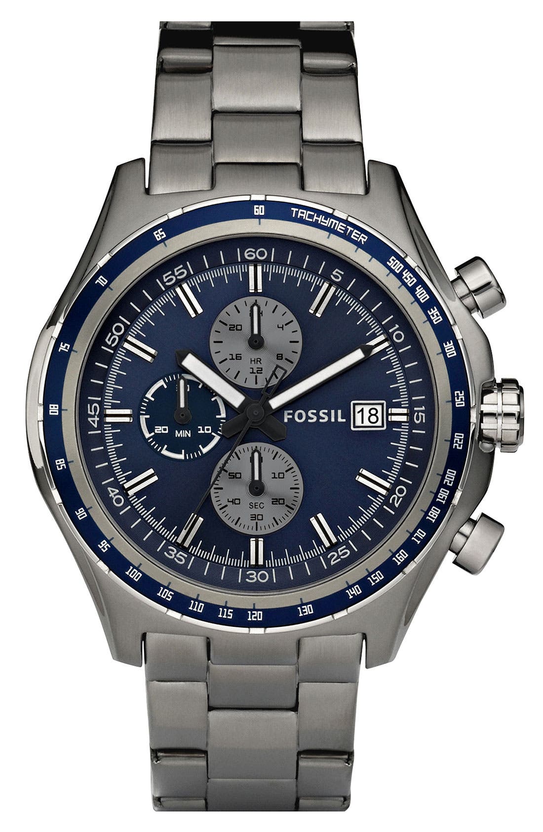 Fossil Blue Dial Chronograph Bracelet Watch | Nordstrom
