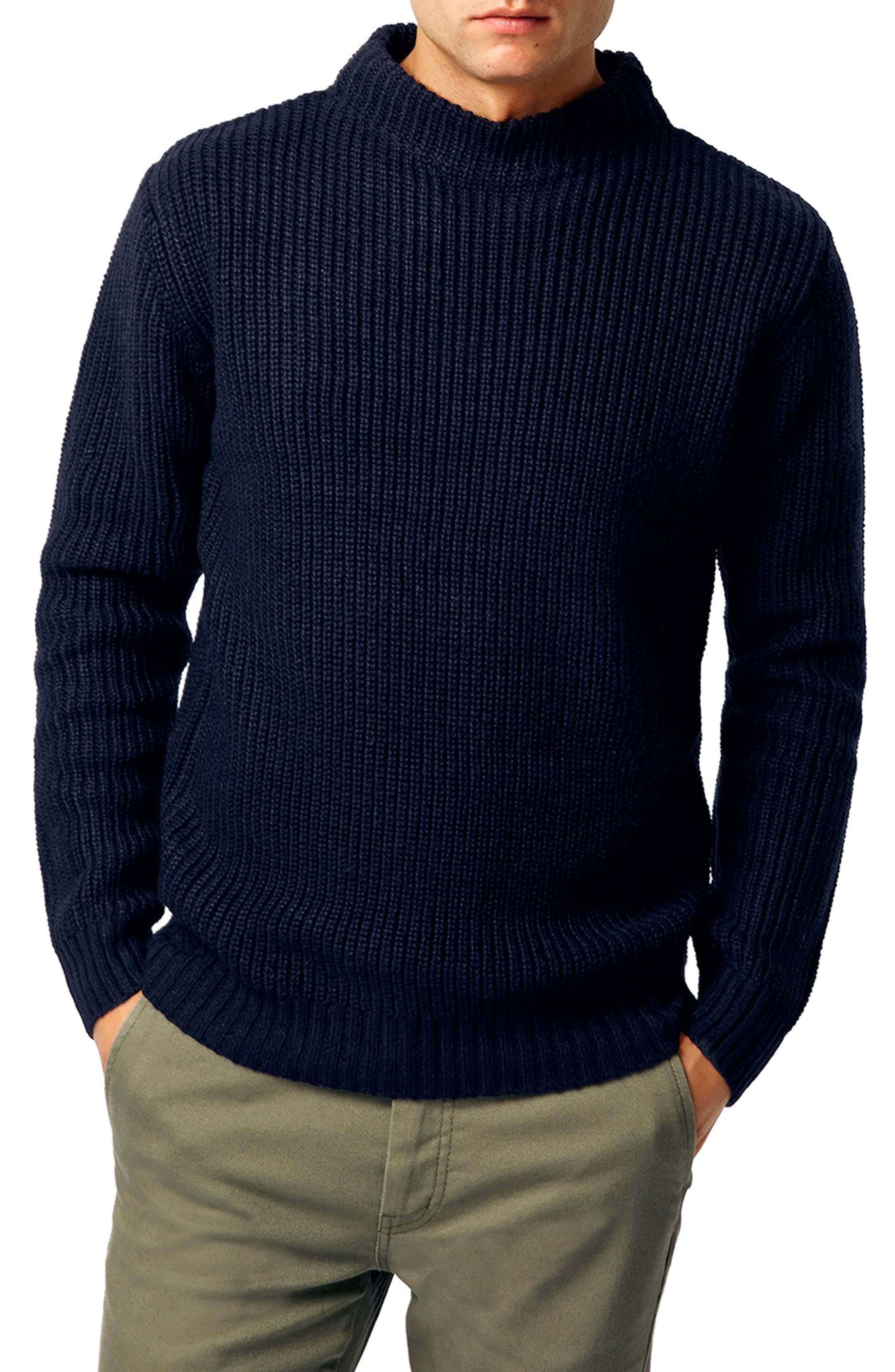 Topman Mock Neck Fisherman Sweater | Nordstrom Topman Mock Neck Fisherman Sweater | Nordstrom