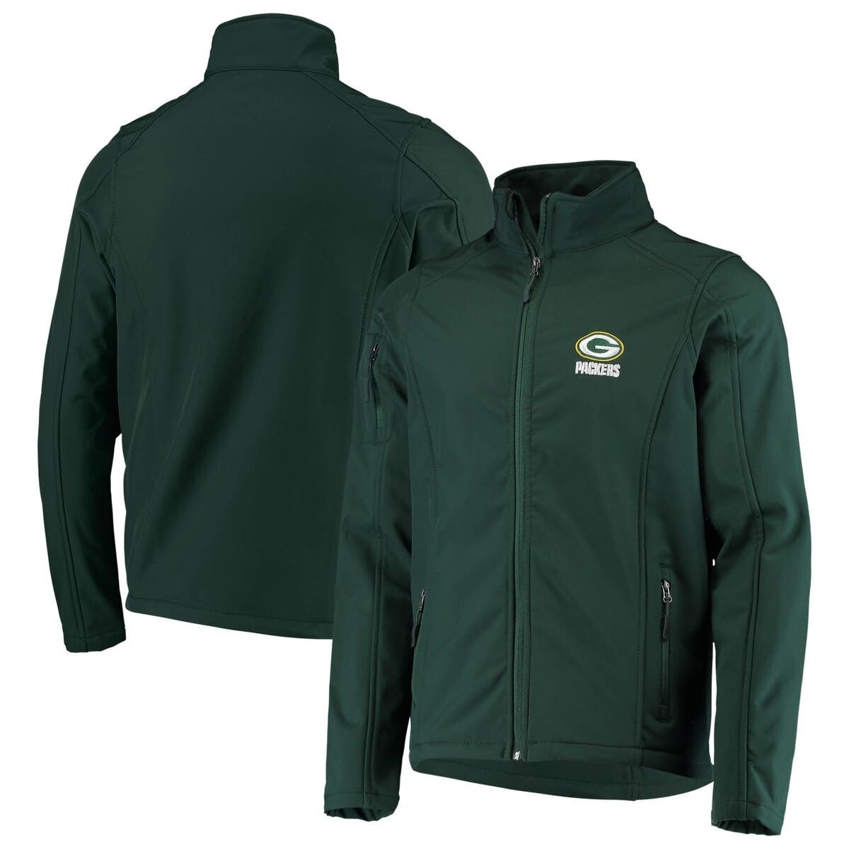 DUNBROOKE Men's Dunbrooke Green Green Bay Packers Sonoma Softshell Full ...
