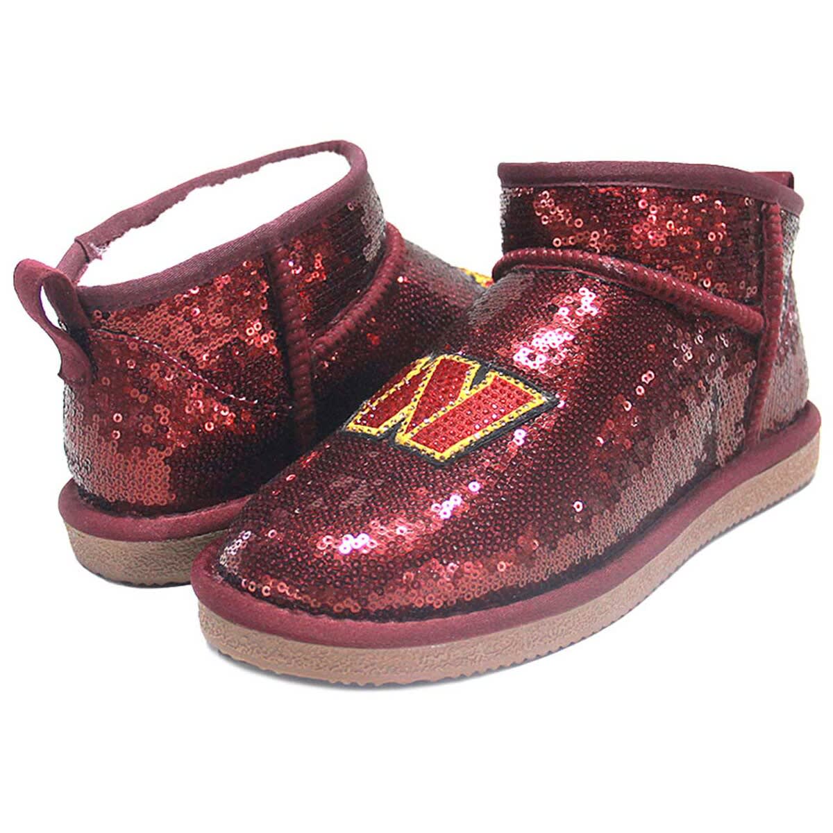 CUCE Women's Cuce Burgundy Washington Commanders Sequin Ankle Boots ...