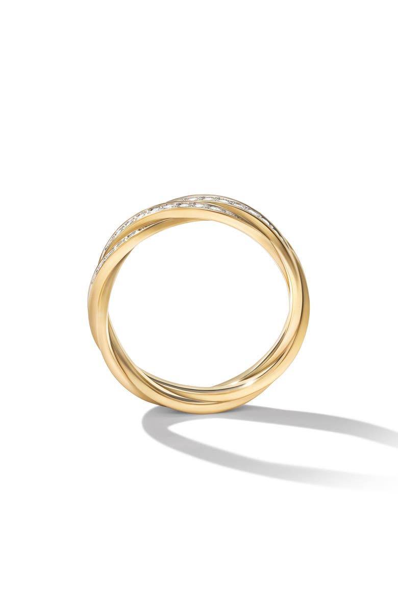 David Yurman Men's Twisted Cable Band Ring in 18K Yellow Gold with Pavé ... David Yurman Men's Twisted Cable Band Ring in 18K Yellow Gold with Pavé ...
