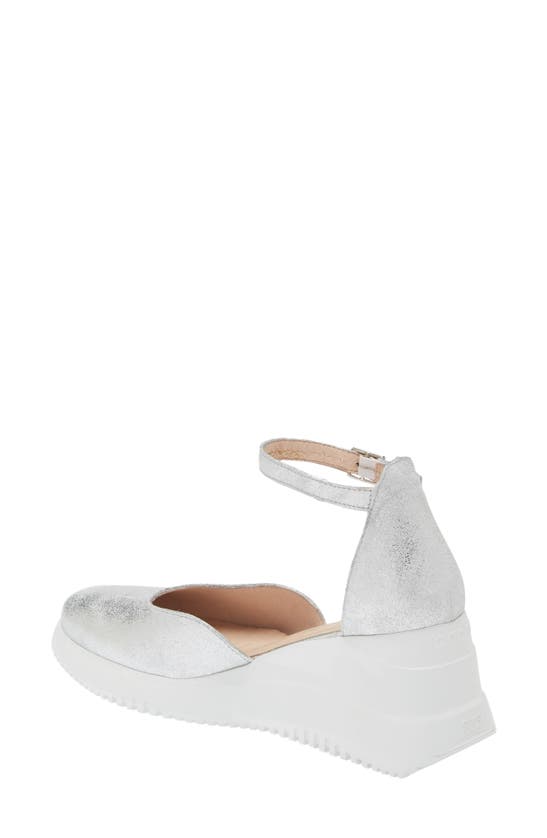 Wonders Metallic Wedge Sandal In Silver | ModeSens