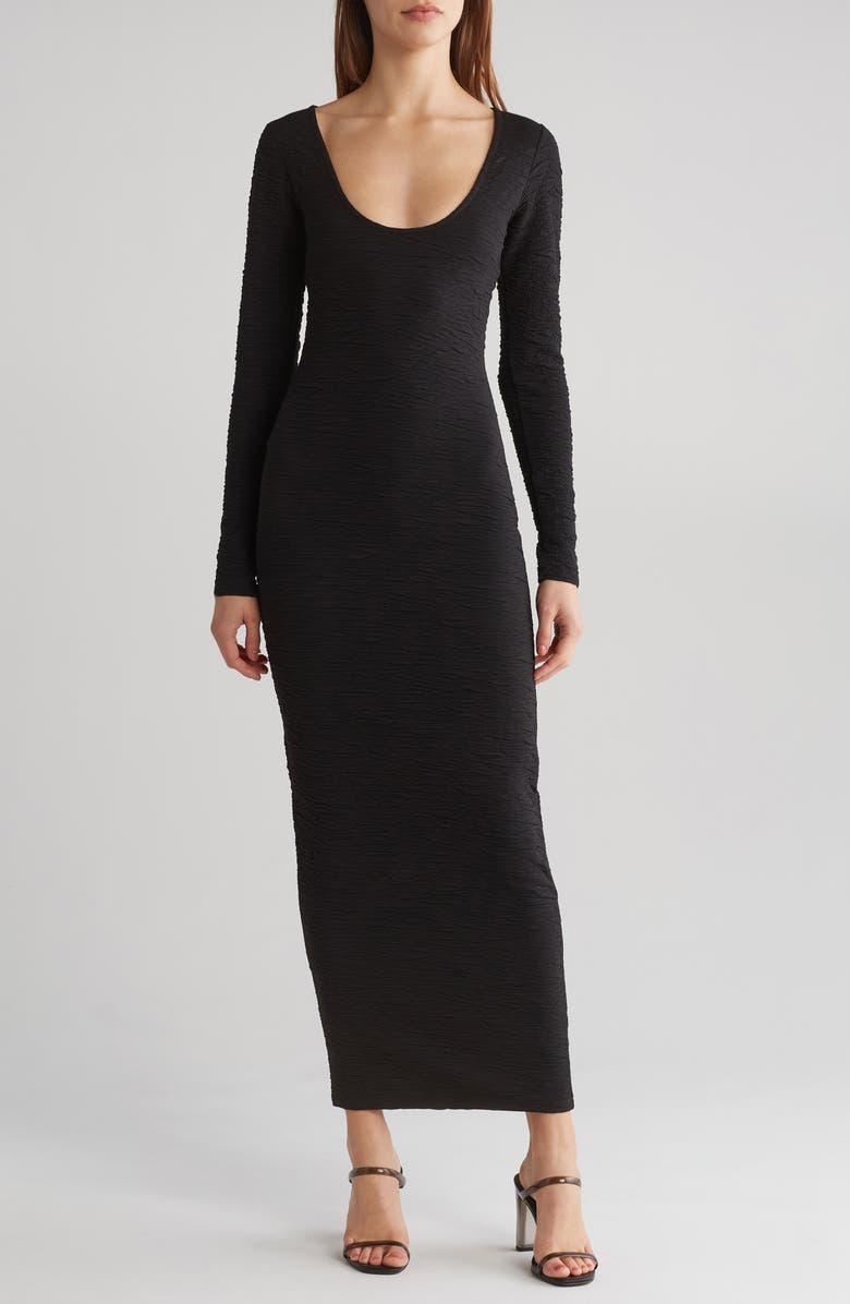 Good American Wide Scrunchie Long Sleeve Maxi Dress | Nordstromrack