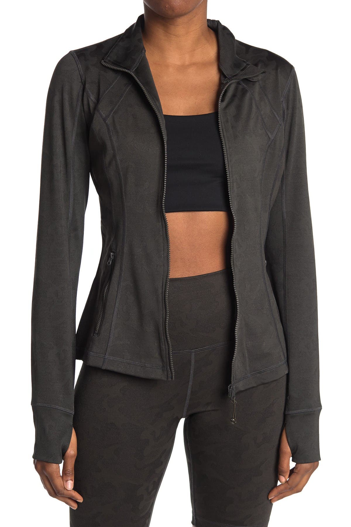 90 Degree By Reflex | Camo Jacquard Full Zip Jacket | Nordstrom Rack