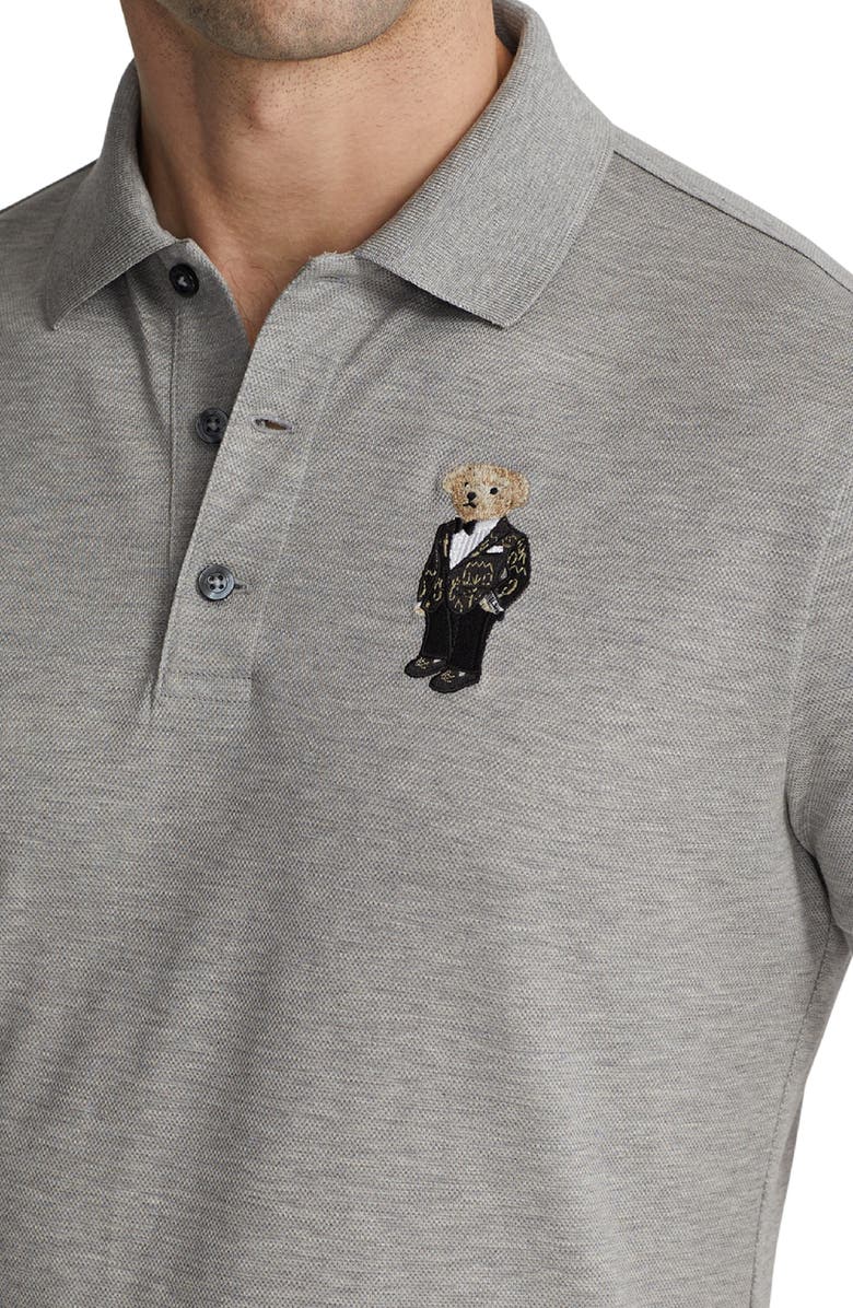 Ralph Lauren Purple Label Polo Bear Patch Cotton Piqué Polo | Nordstrom