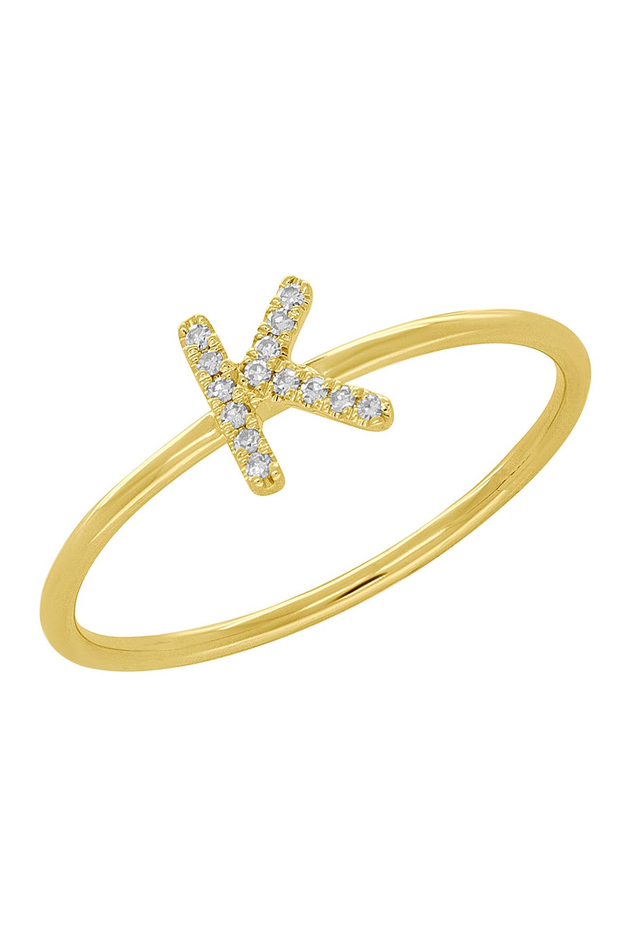 Ron Hami | 14K Yellow Gold Diamond Initial Ring - 0.04 ctw | Nordstrom Rack