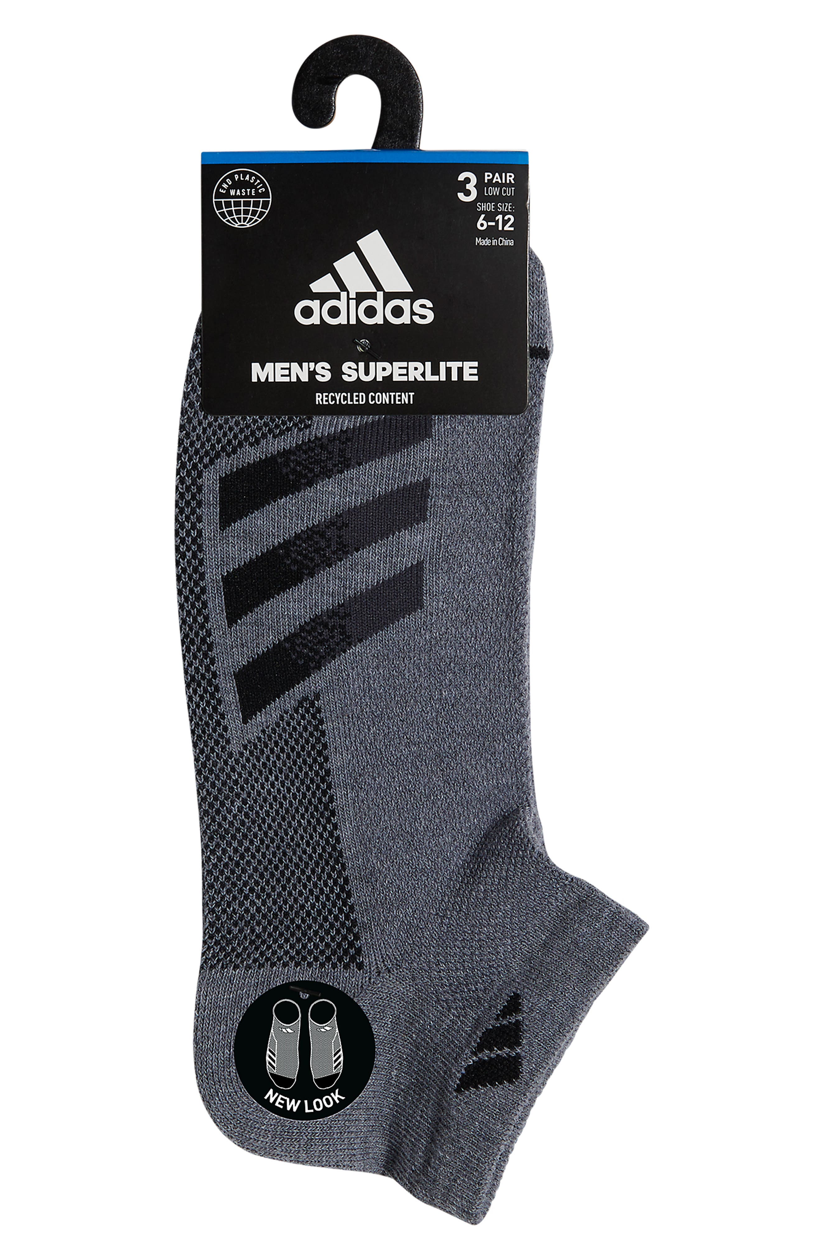 adidas Superlite Stripe Low Cut Socks - Pack of 3 | Nordstromrack