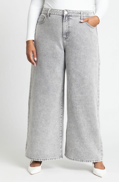 Women's Wide Leg Plus-Size Jeans | Nordstrom