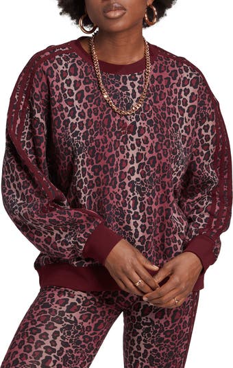adidas Originals Leopard Print Cotton Sweatshirt | Nordstrom