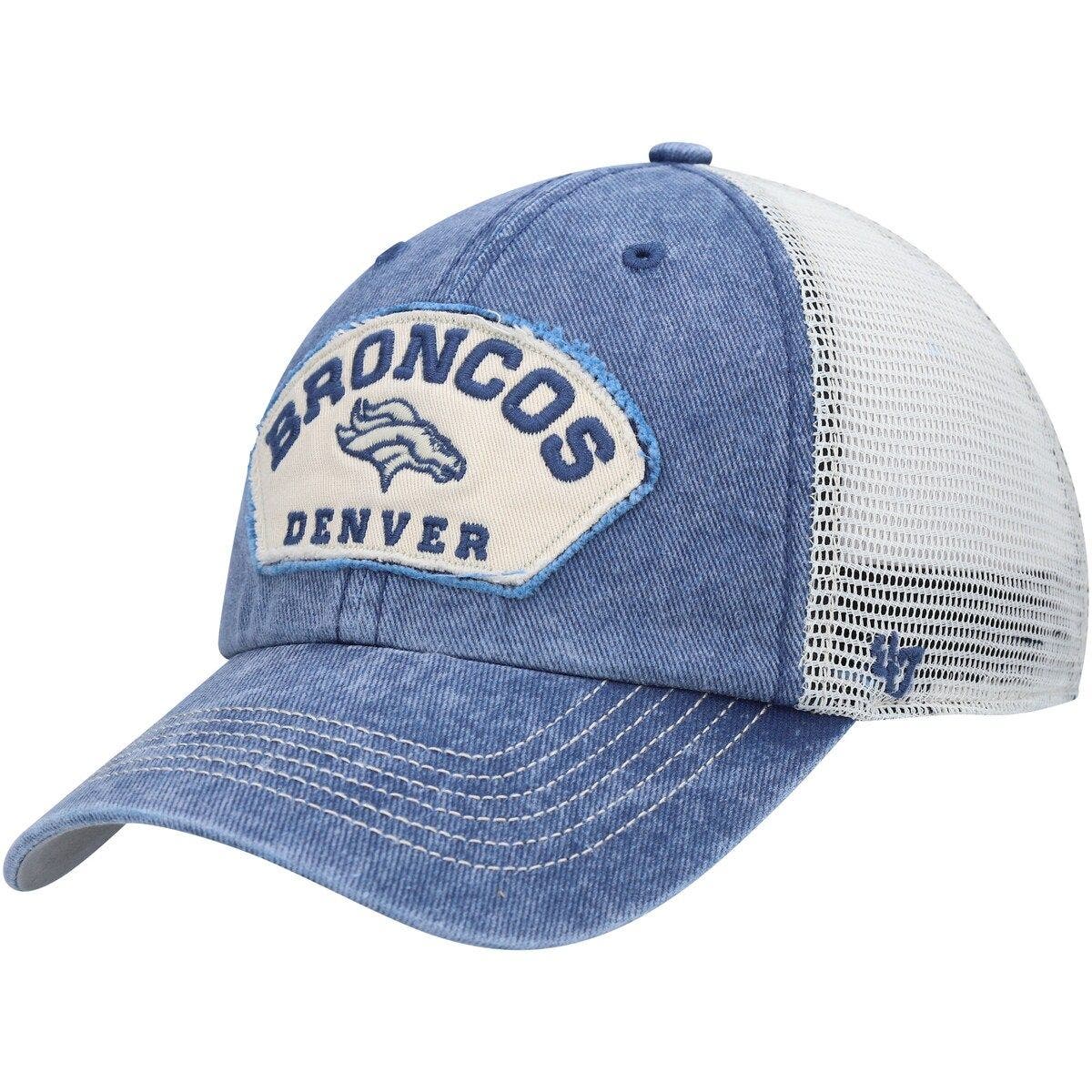 '47 Men's '47 Navy/White Denver Broncos Denali Trucker Clean Up ...