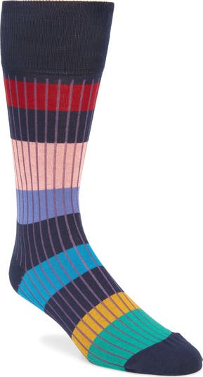 Paul Smith Errol Stripe Cotton Blend Crew Socks | Nordstrom