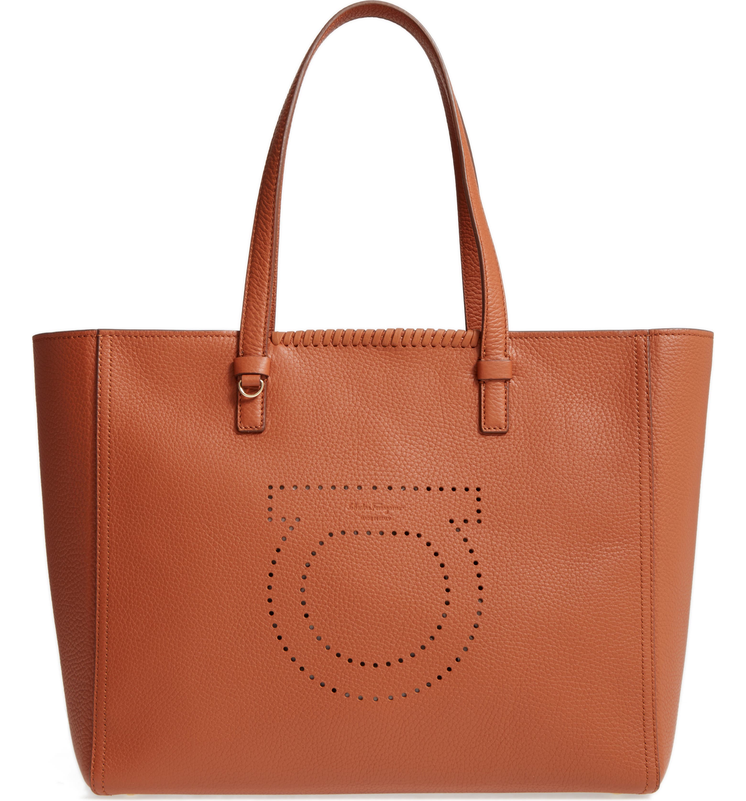 Salvatore Ferragamo Large Grained Leather Tote Nordstrom