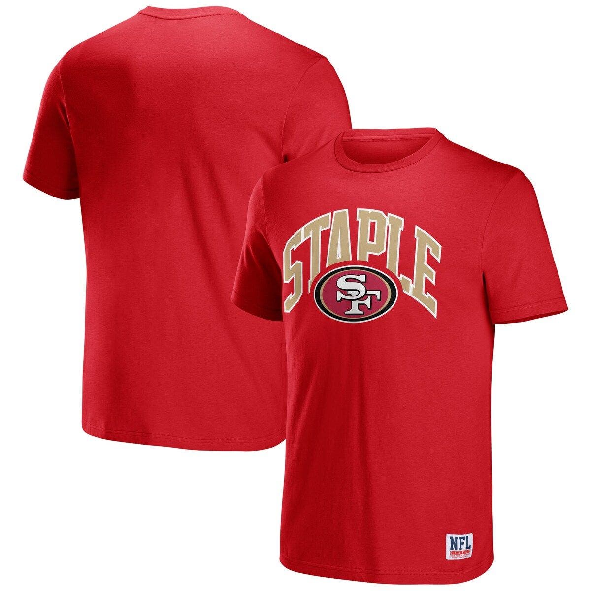 STAPLE Men's NFL x Staple Red San Francisco 49ers Logo Lockup T-Shirt ...