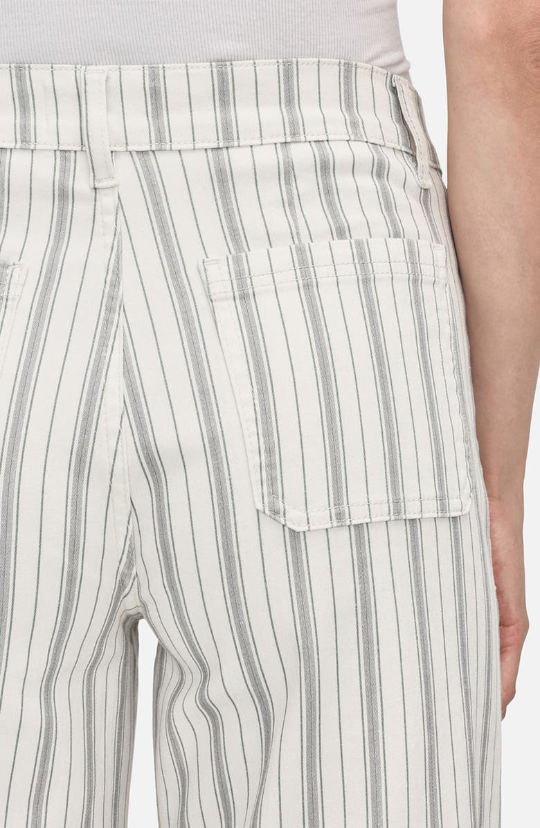 FRAME Le Slim Stripe Palazzo High Waist Wide Leg Jeans | Nordstrom