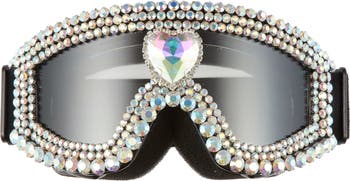 Rad + Refined Crystal Heart Embellished Goggles | Nordstrom