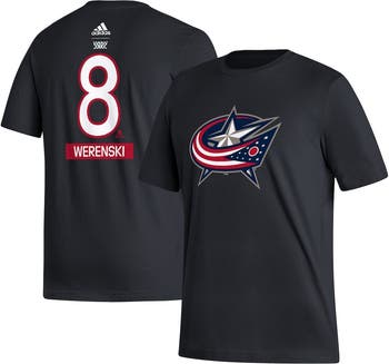 adidas Men's adidas Zach Werenski Black Columbus Blue Jackets Reverse ...