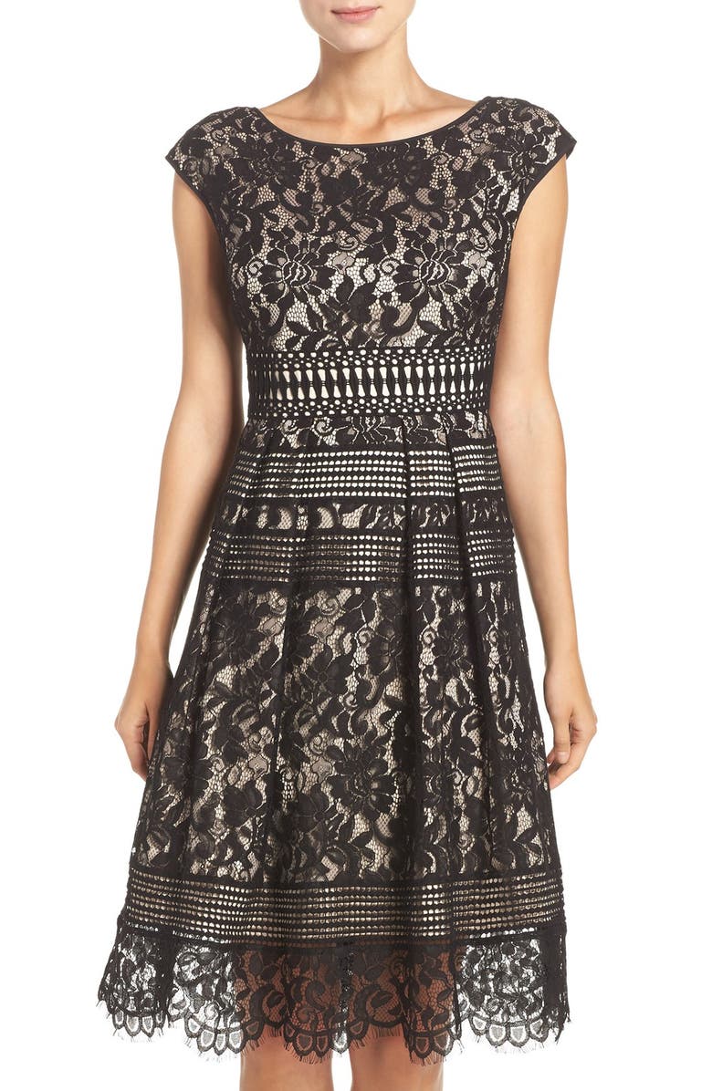 Eliza J Lace Fit And Flare Dress Nordstrom