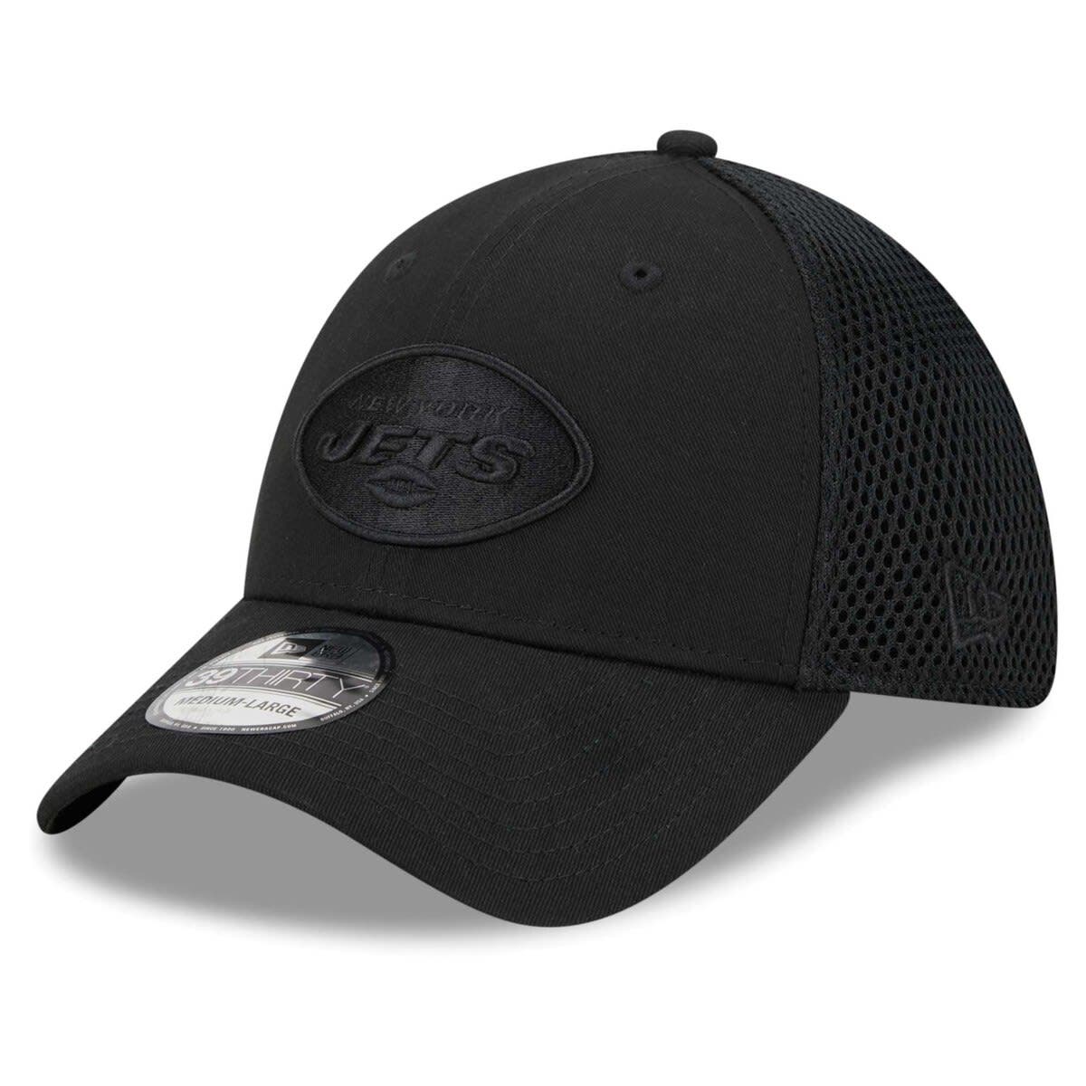 New Era Men's New Era Black New York Jets Main Neo 39THIRTY Flex Hat ...