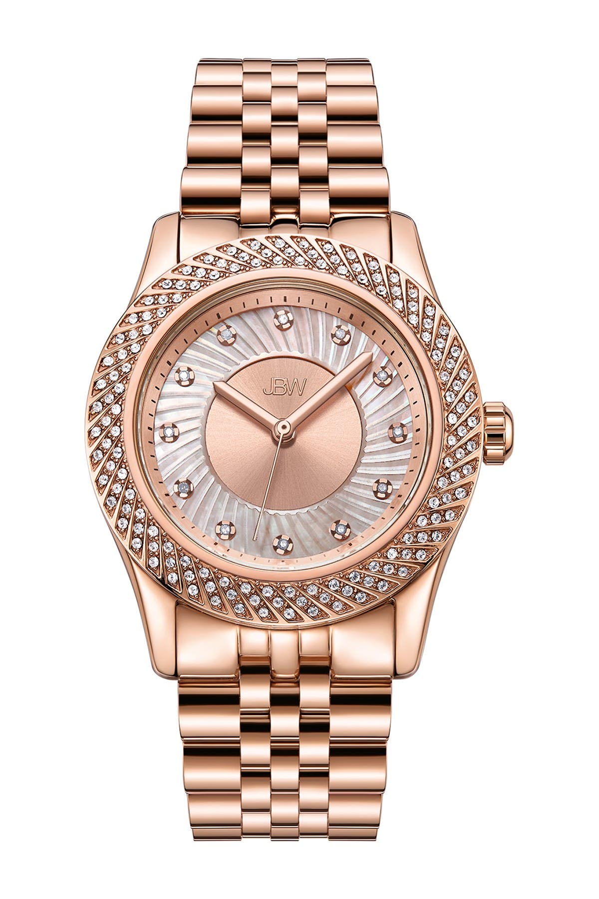 Jbw Carina Diamond Bracelet Watch & Bezel Set, 37mm In Rose Gold | ModeSens