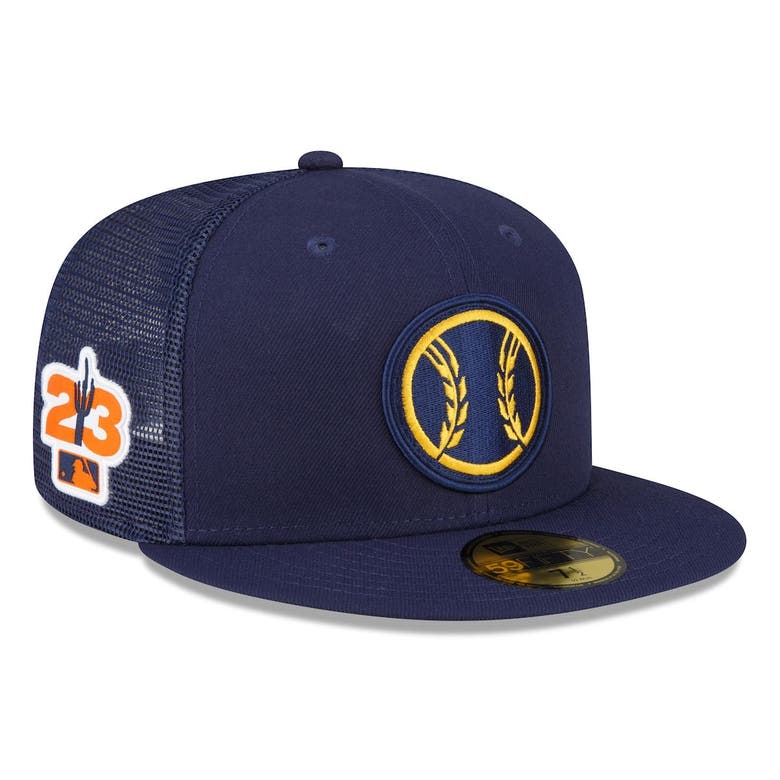 New Era Navy Milwaukee Brewers 2023 Spring Training 59fifty Fitted Hat ...
