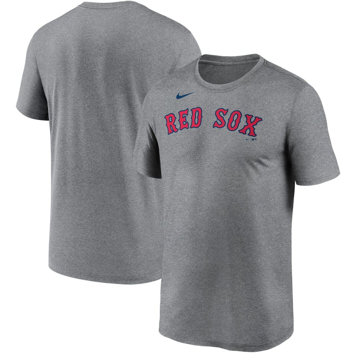 Nike Men's Nike Gray Boston Red Sox Wordmark Legend Performance T-Shirt ...