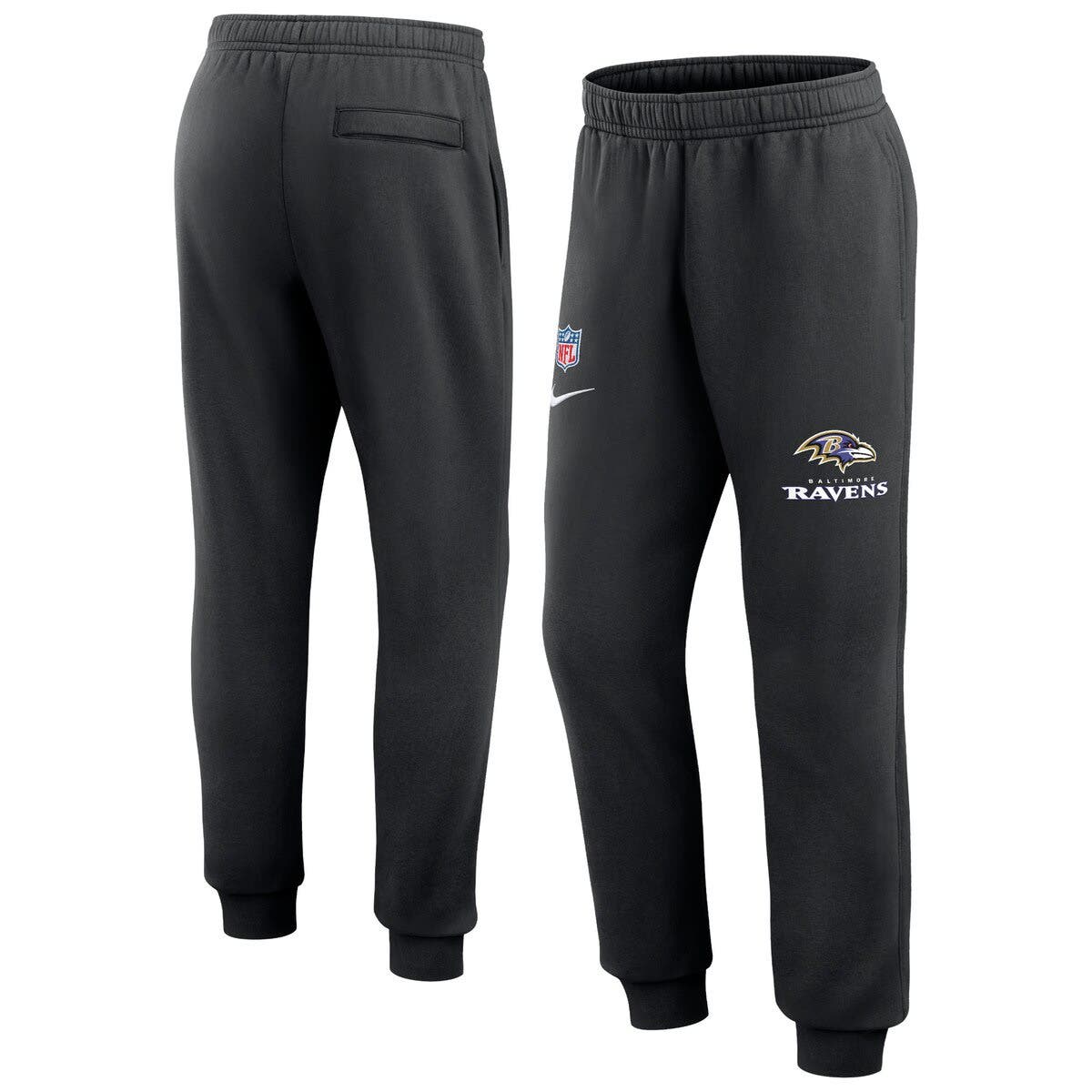 Nike Men's Nike Black Baltimore Ravens 2023 Sideline Club Jogger Pants ...