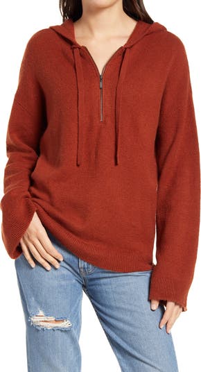 Treasure & Bond Hooded Half Zip Sweater | Nordstromrack