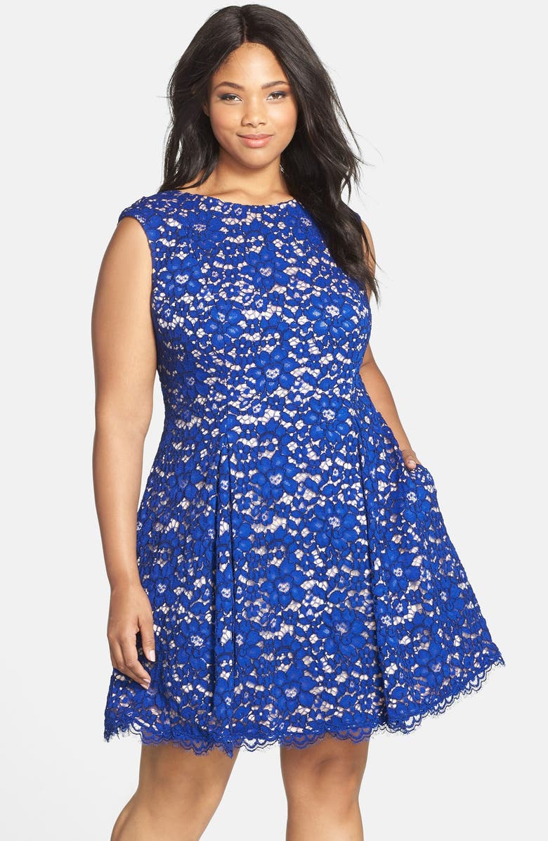 Eliza J Lace Fit And Flare Dress Plus Size Nordstrom