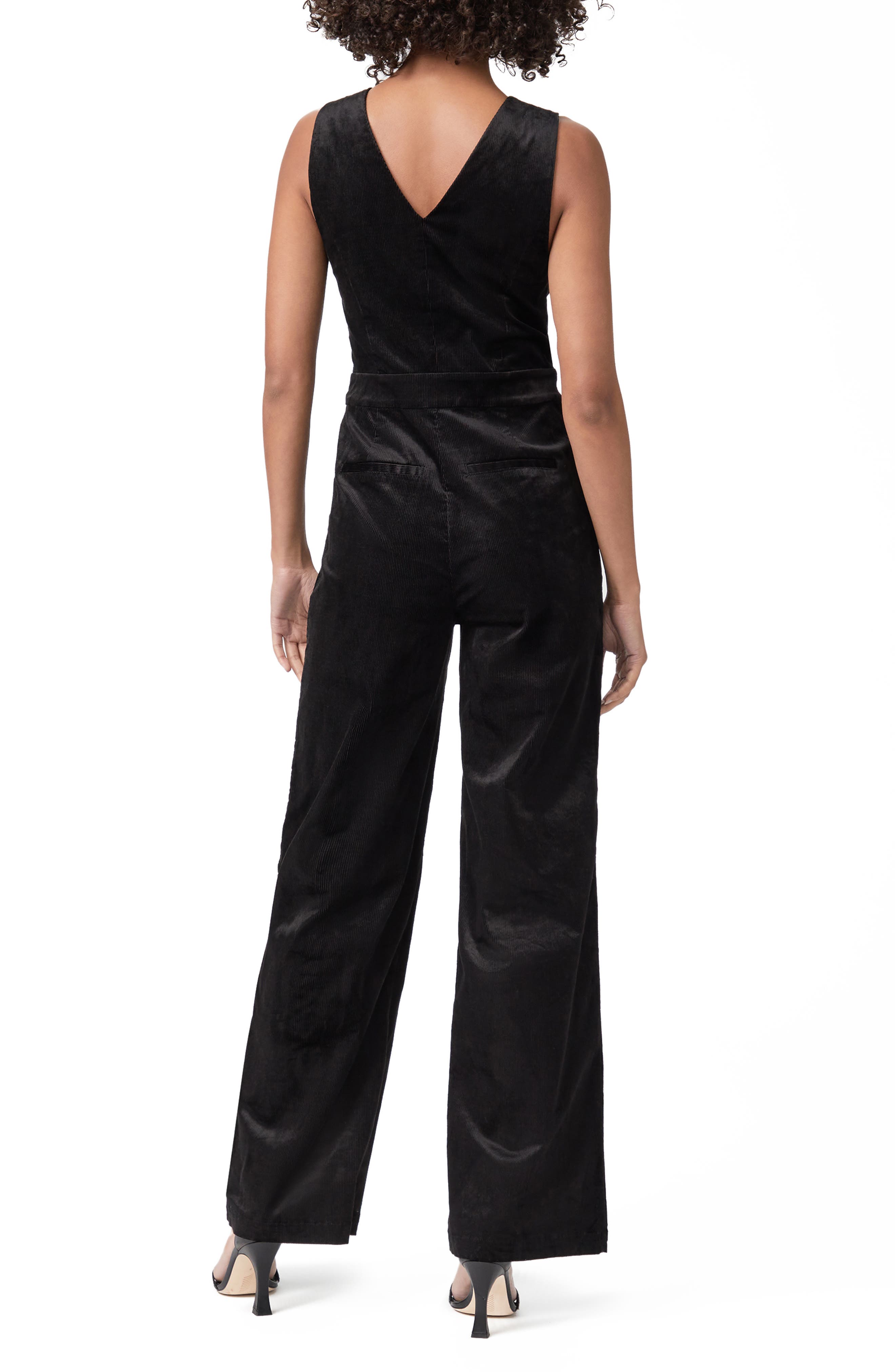PAIGE Denia Wide Leg Sleeveless Corduroy Jumpsuit | Nordstrom