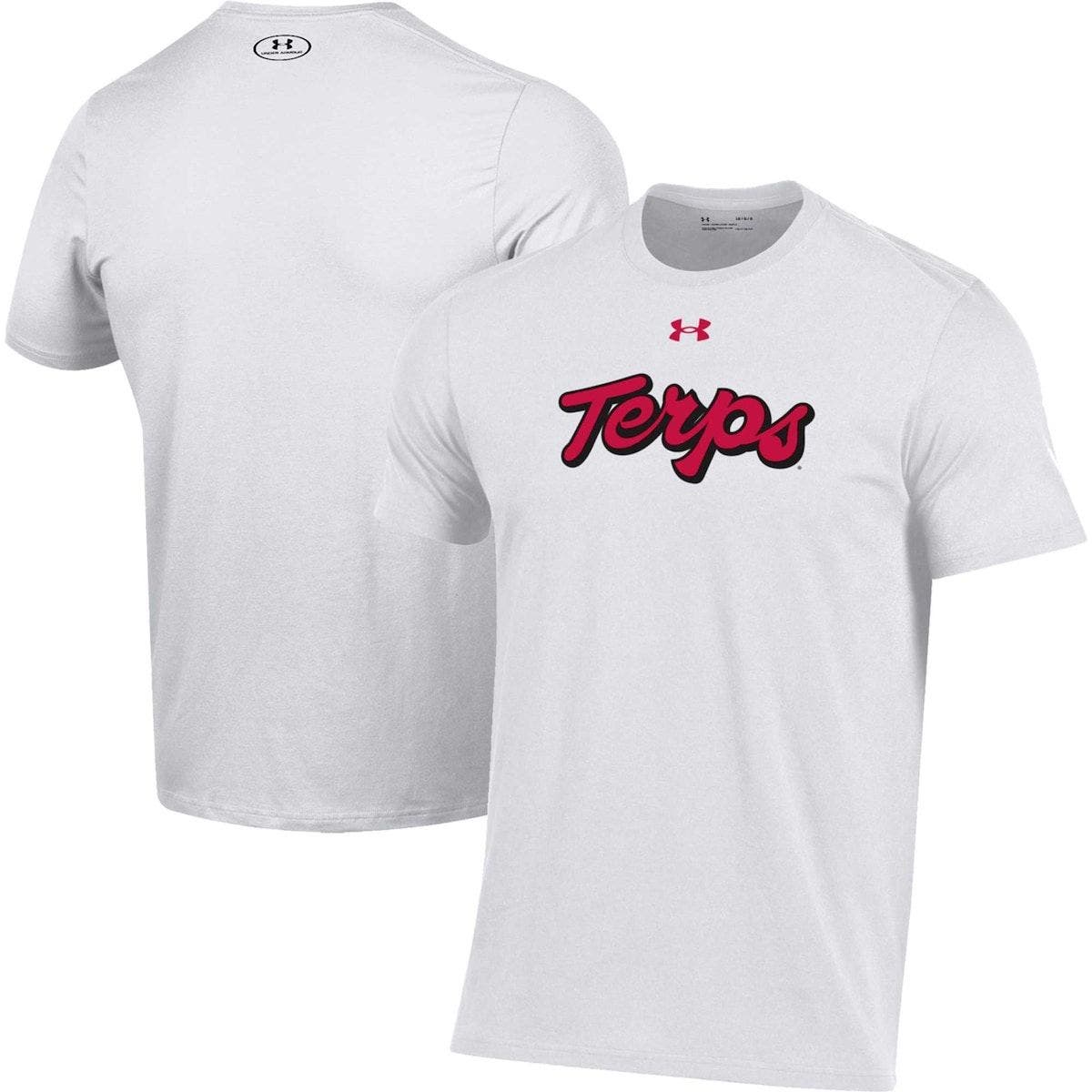 Under Armour Men's Under Armour White Maryland Terrapins Script T-Shirt ...