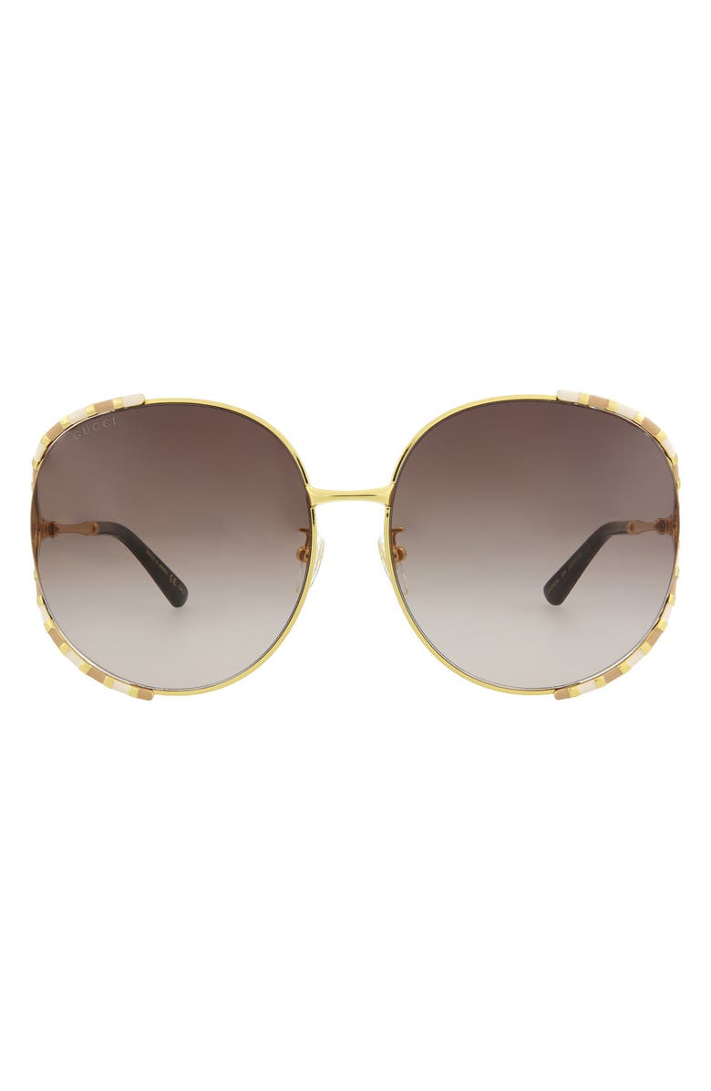 Gucci 64mm Gradient Oversize Round Sunglasses | Nordstromrack